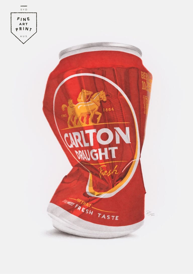 Coca-Cola Crushed Can Print – Photorealistic Pop Art | Dean Spinks Art